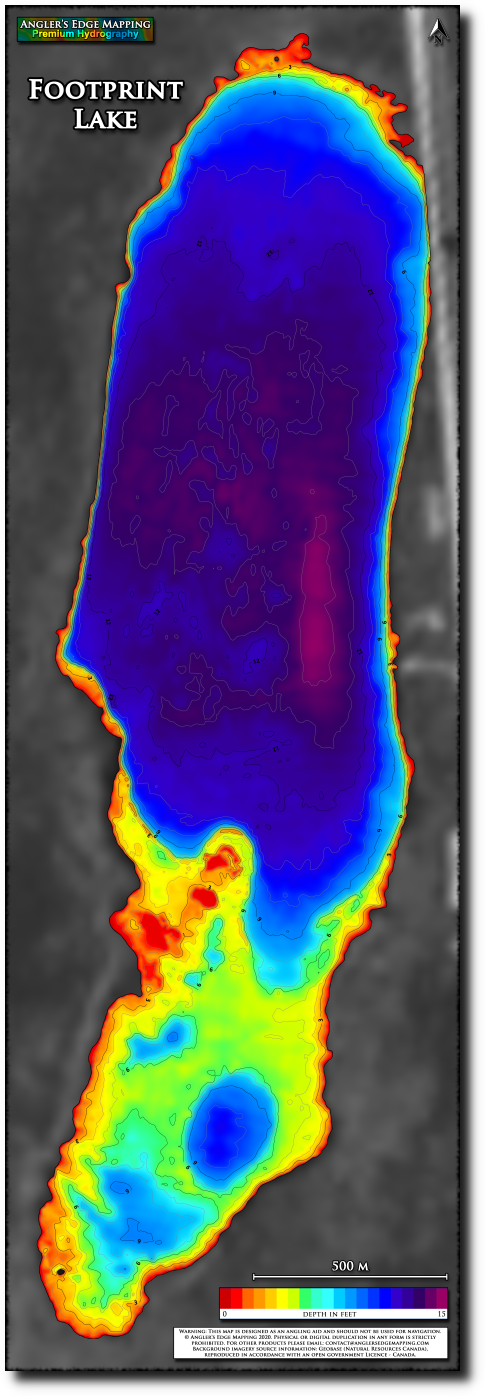 Footprint Lake print map | Angler's Edge Mapping
