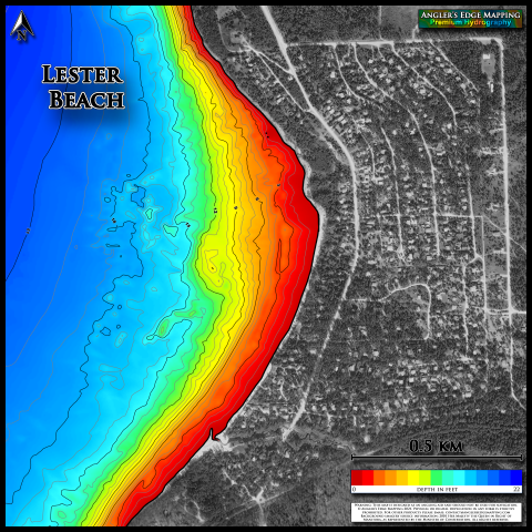 Lake Winnipeg - Lester Beach print map | Angler's Edge Mapping
