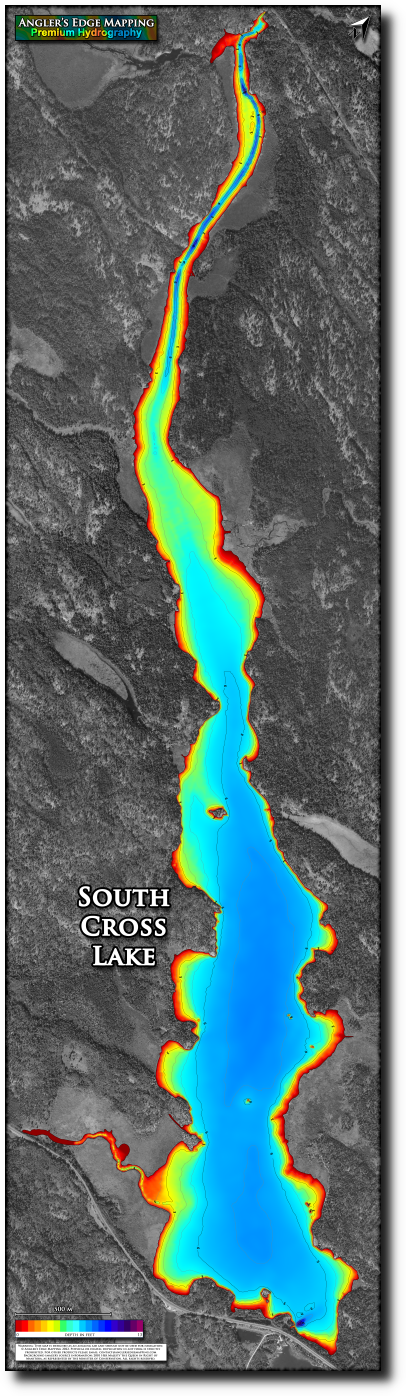 South Cross Lake print map | Angler's Edge Mapping