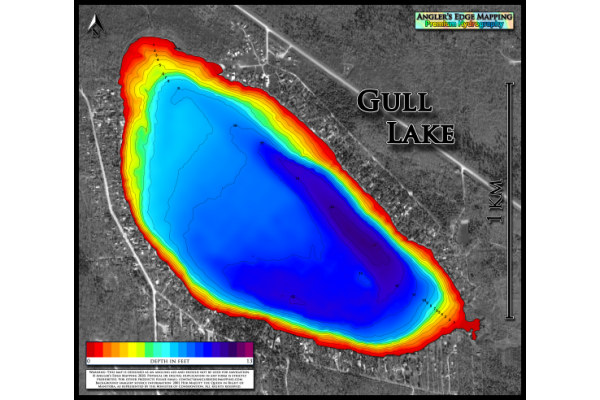Gull Lake print map | Angler's Edge Mapping
