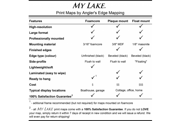 Mary Jane Reservoir print map | Angler's Edge Mapping